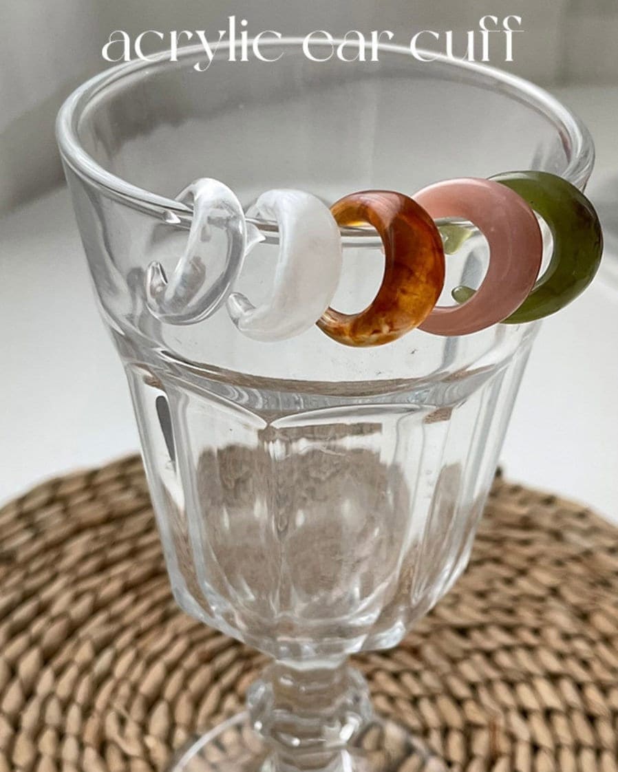 Bold Acrylic Ring Ear Cuff Collection - Summer Unique Statement No ...