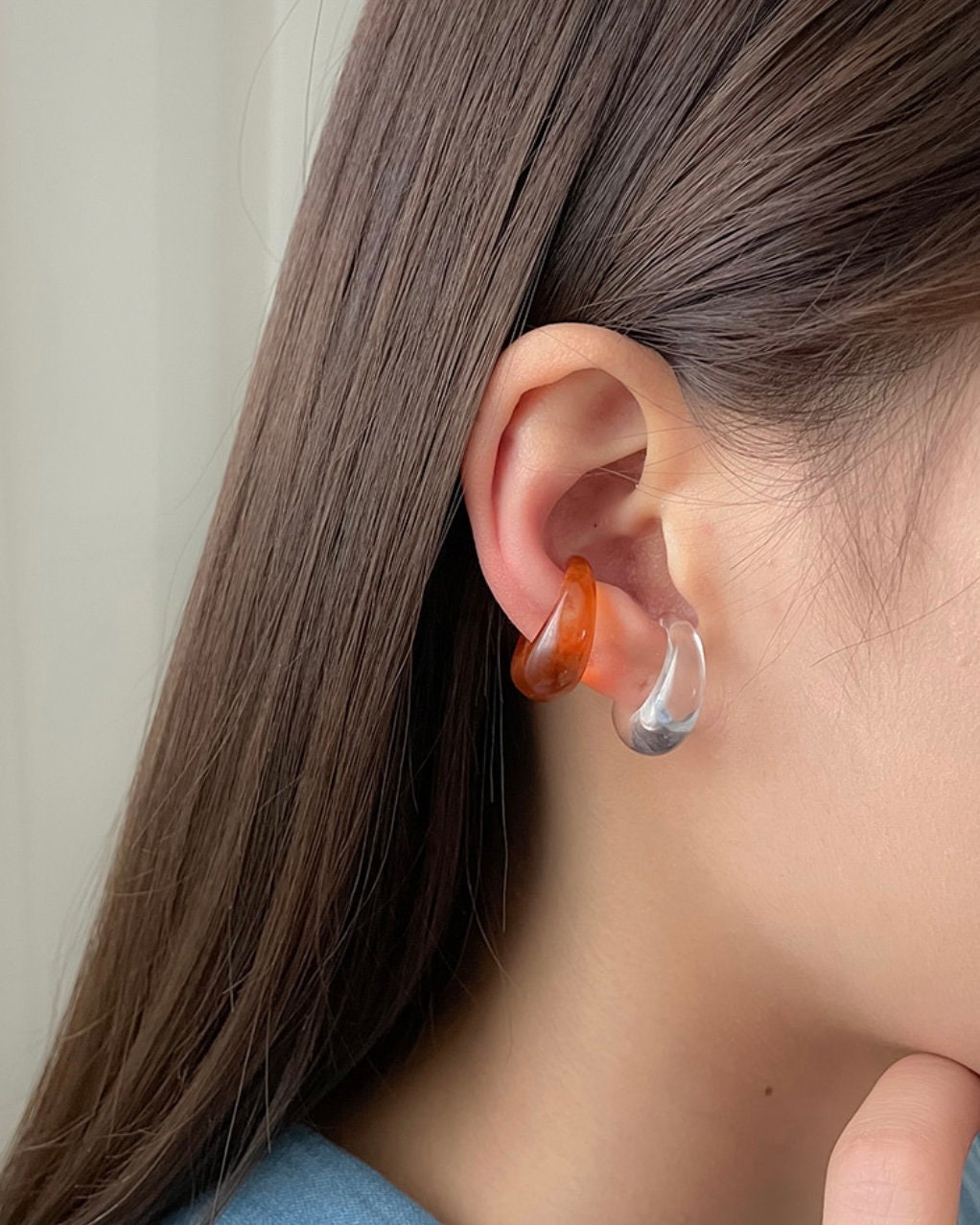 Bold Acrylic Ring Ear Cuff Collection Summer Unique Statement No ...