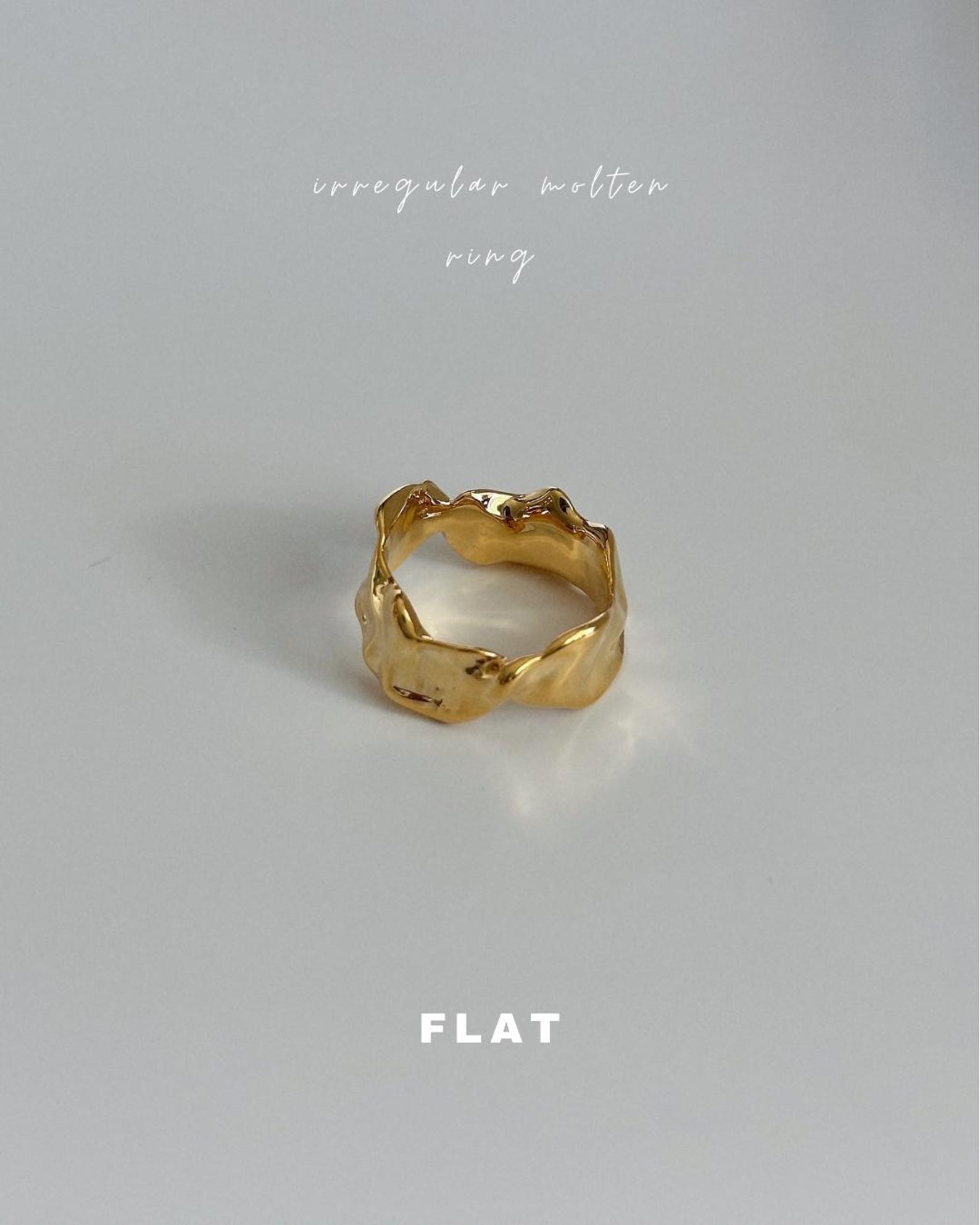 Irregular Molten Ring - in Gold & Silver, Unique Bold Statement Ring ...