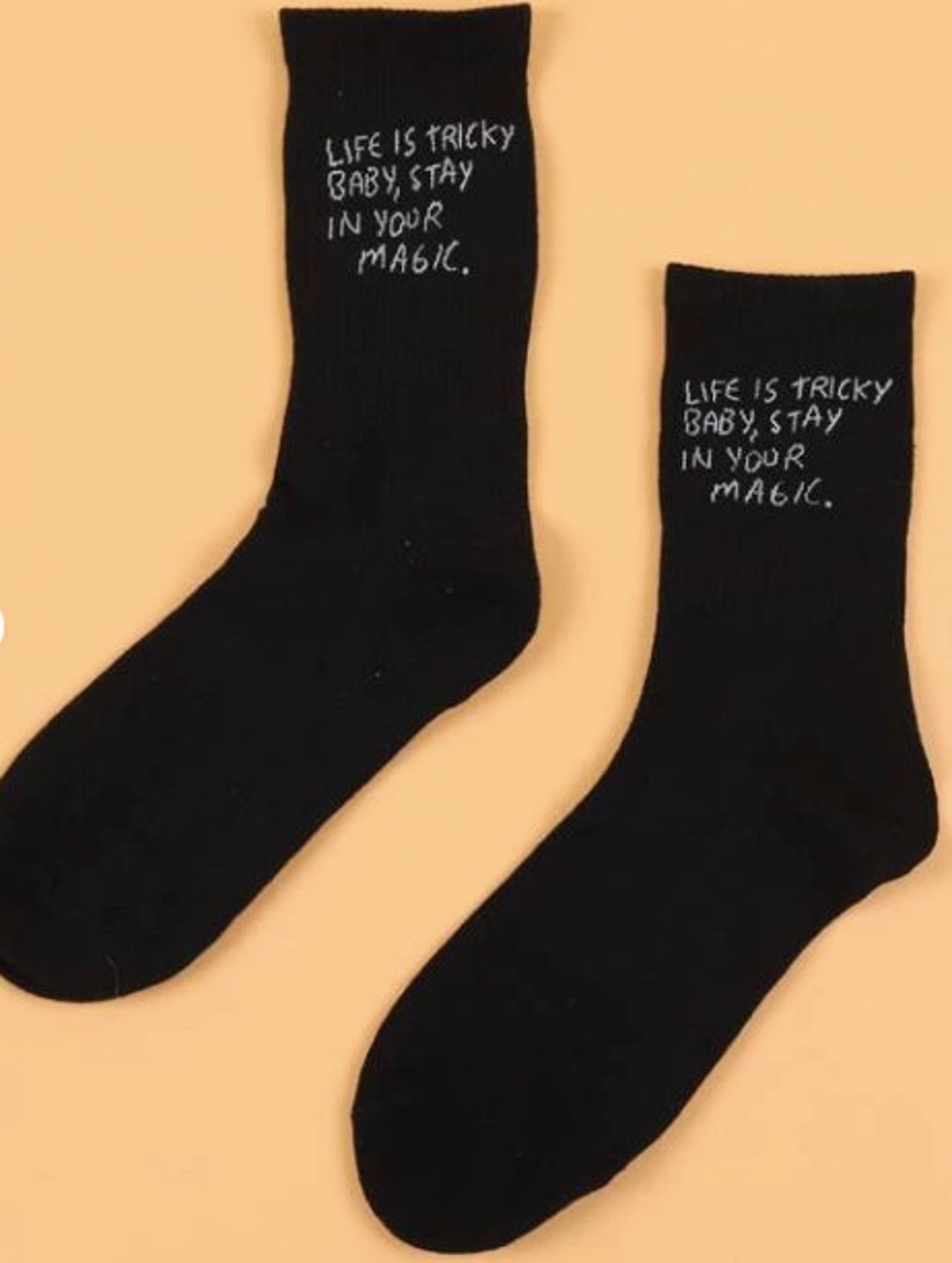 Life is Tricky Socks, Relatable Socks, Quote Socks - Etsy