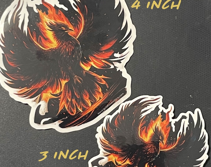 Phoenix Rising From the Ashes Vinyl Sticker - Etsy