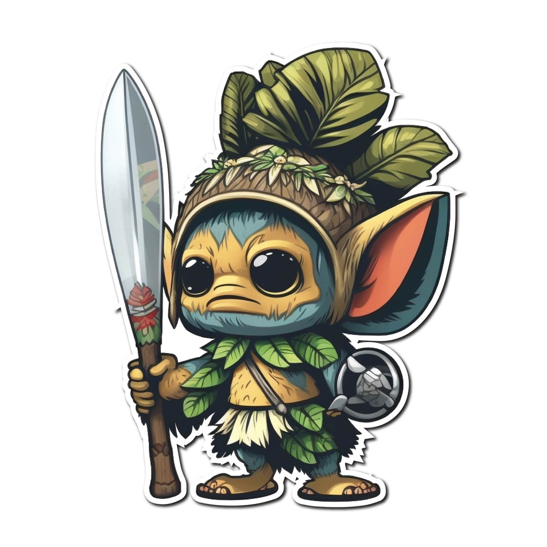Hawaiian Menehune Gremlin Vinyl Sticker Stickers for Laptop, Phone ...