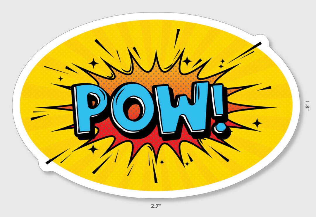 Retro Comic POW Vinyl Sticker - Etsy