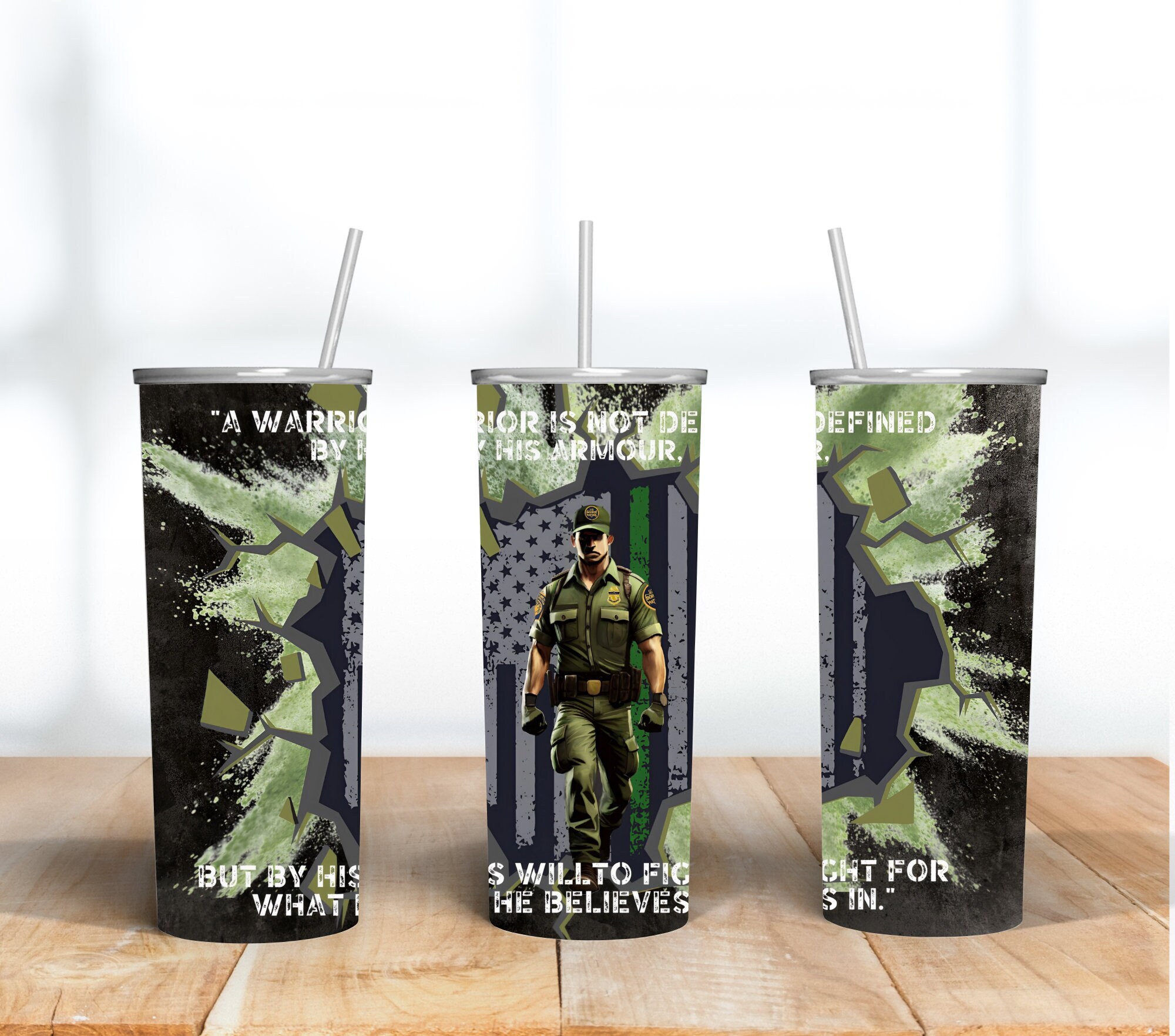 Border Patrol Gift Tumbler Wrap Law Enforcement Gift Police Officer ...