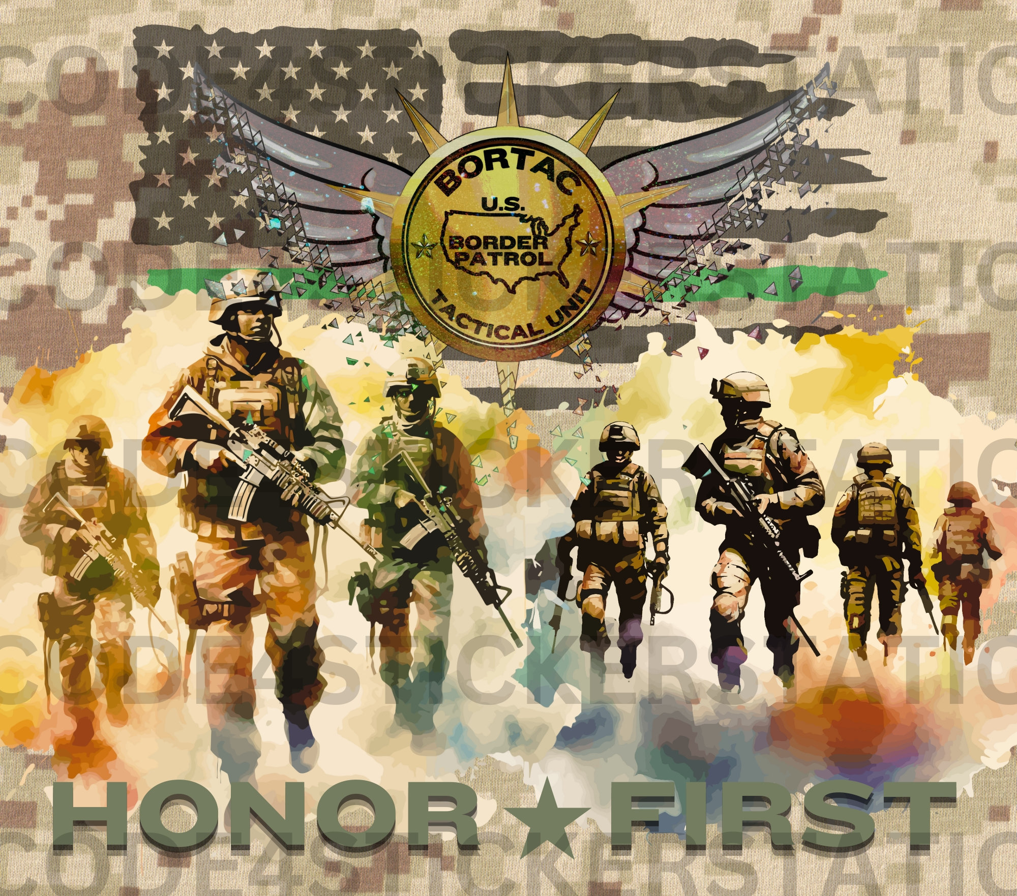 Border Patrol Bortac Tumbler Wrap Border Patrol Gift Law Enforcement ...