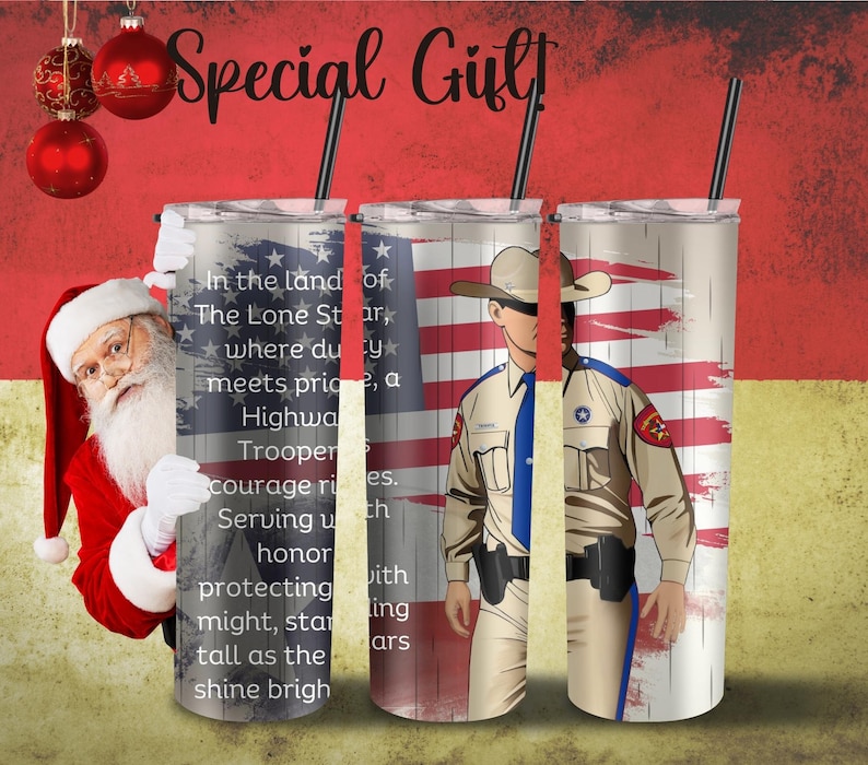 State Trooper Tumbler Wrap Skinny Tumbler Police Shirt Wrap Police ...