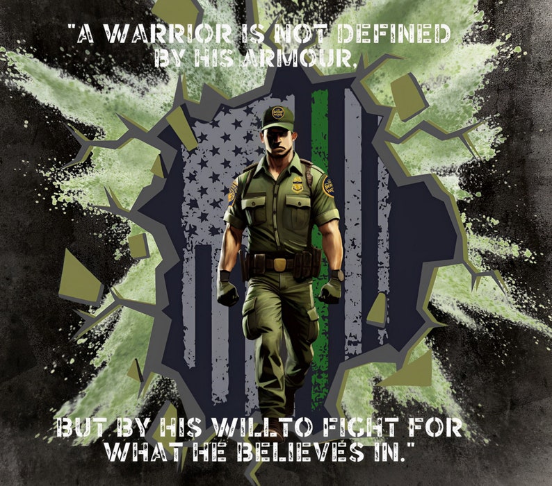 Border Patrol Gift Tumbler Wrap Law Enforcement Gift Police Officer ...