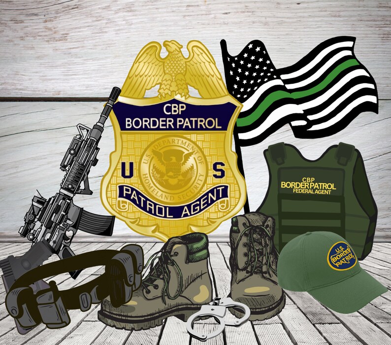Border Patrol Gift Tumbler Wrap Skinny Tumblers Law - Etsy