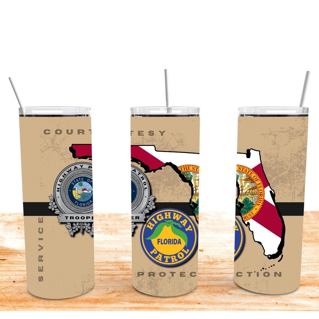 Florida State Trooper Gift Tumbler Wrap Florida Highway Tooper Law ...