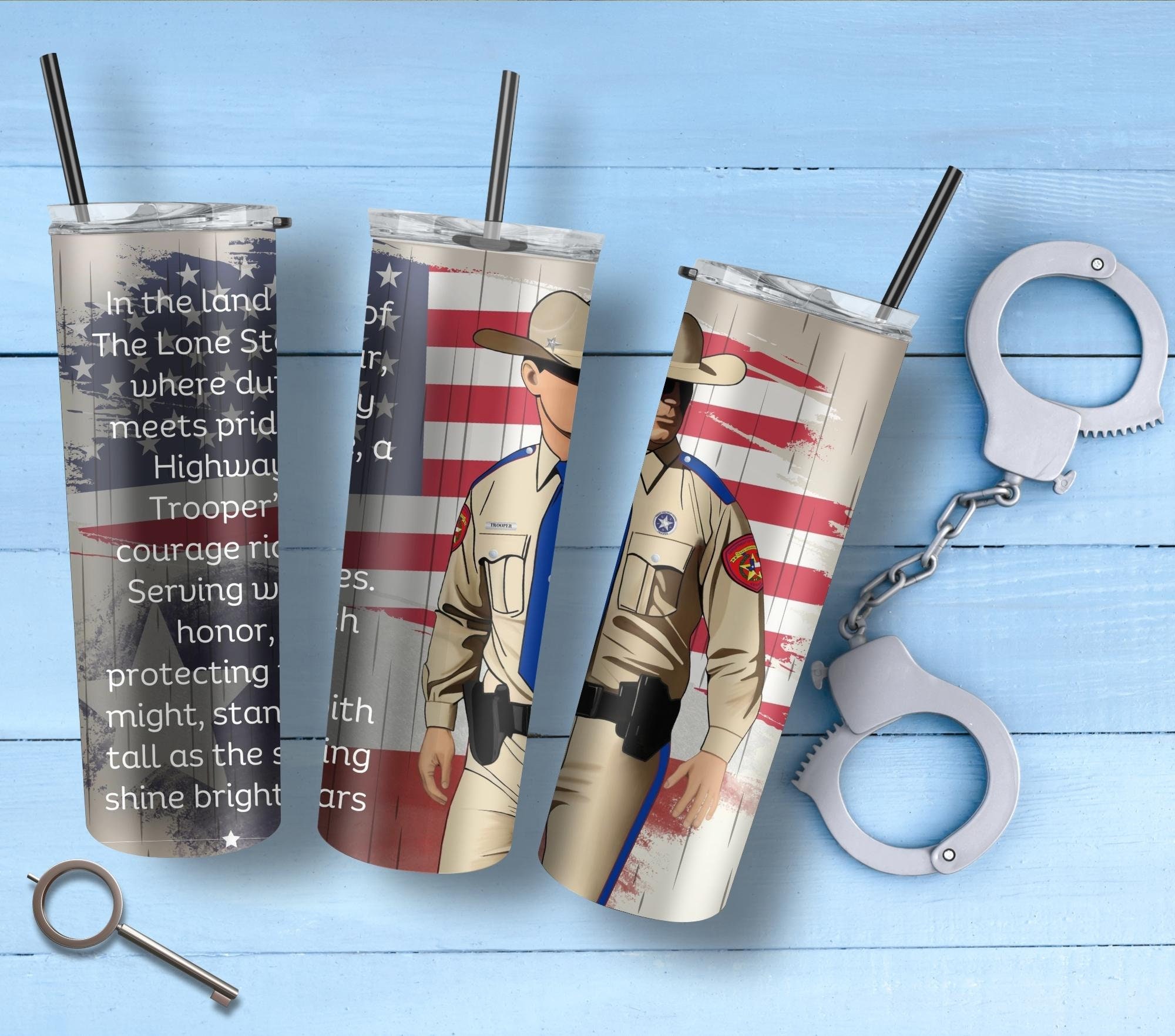 State Trooper Tumbler Wrap Skinny Tumbler Police Shirt Wrap Police ...