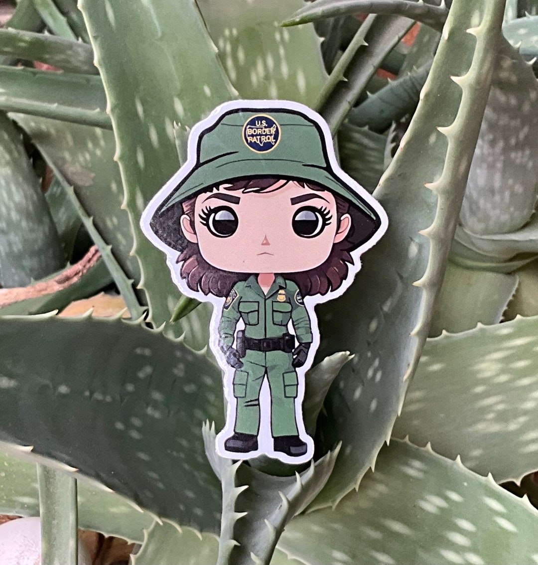 Female Border Patrol Sticker: Pop Figure Style, Law Enforcement Vinyl ...
