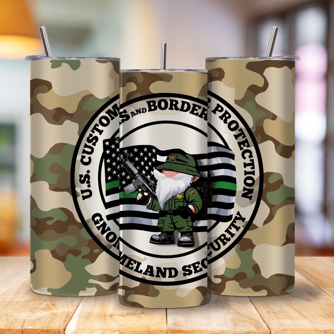 Border Patrol Tumbler Wrap,gnome Tumbler Wrap,law Enforcement, Border ...