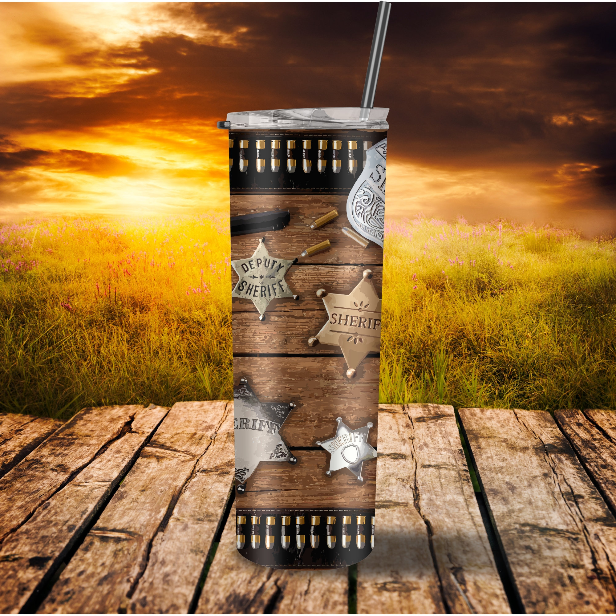 Sheriff Badge 20oz Tumbler Wrap: Law Enforcement Design (digital File ...