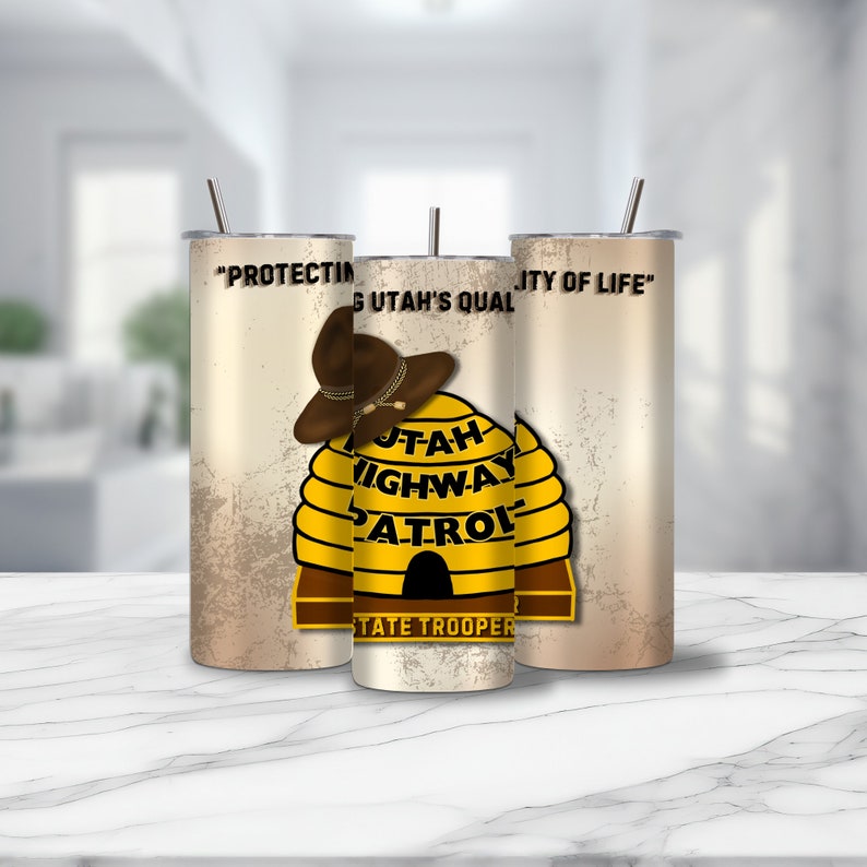 Utah State Trooper Tumbler Wrap State Trooper Tumbler Utah Police ...