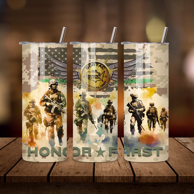Border Patrol Bortac Tumbler Wrap Border Patrol Gift Law Enforcement ...