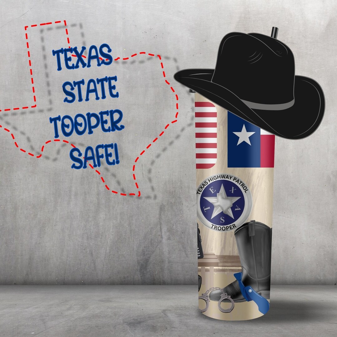 Texas State Trooper Gift Tumbler Wrap State Trooper Tumbler State ...