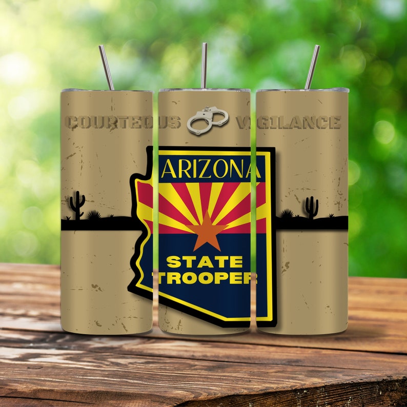 Arizona State Trooper Tumbler Wrap Arizona Police Officers Law ...