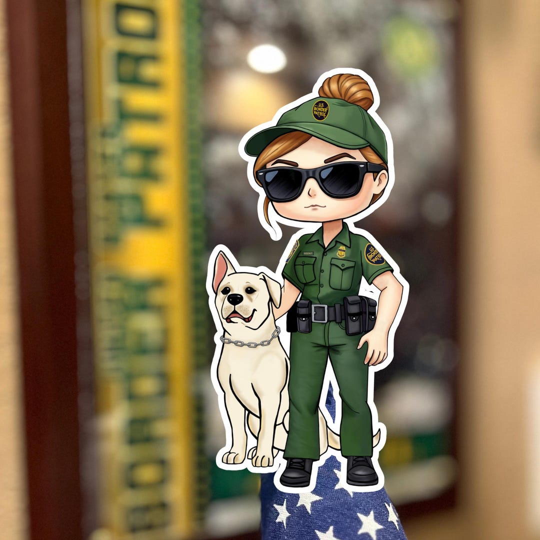 Border Patrol K-9 Female Agent Sticker Law Enforcement Homeland ...