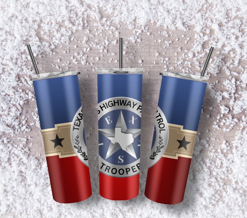 State Trooper Gift Tumbler Wrap State Tooper Patch Law Enforcement Gift ...