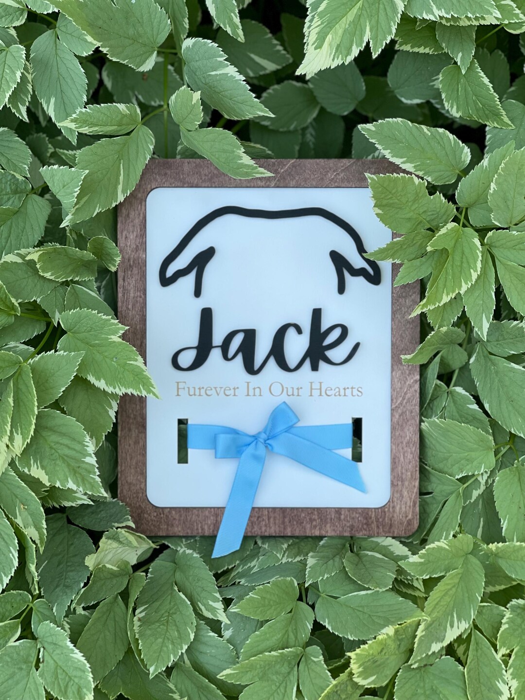 Pet Memorial Wall Sign With Collar Holder – Personalized Dog or Cat ...