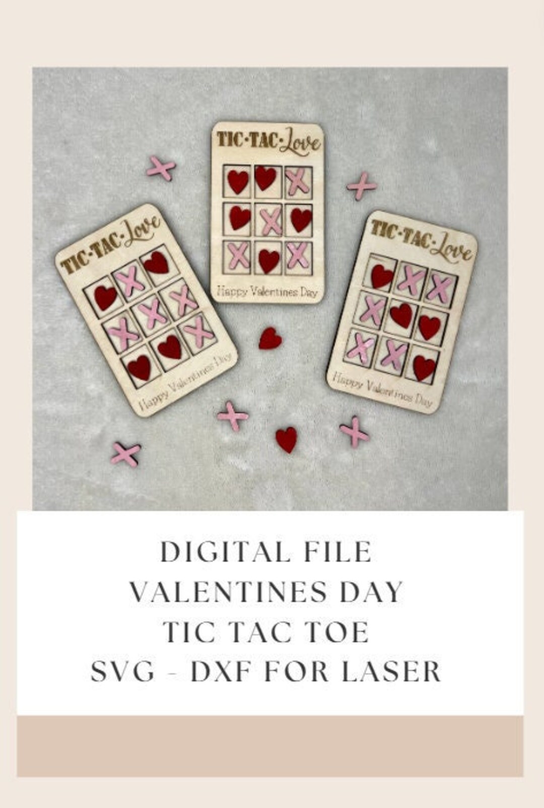 Digital Download - Valentines Day Tic Tac Toe Classroom Gift. SVG ...