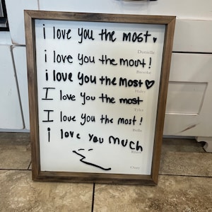 I Love You Handwriting Sign. 3D Handwriting Sign. Personalized ...