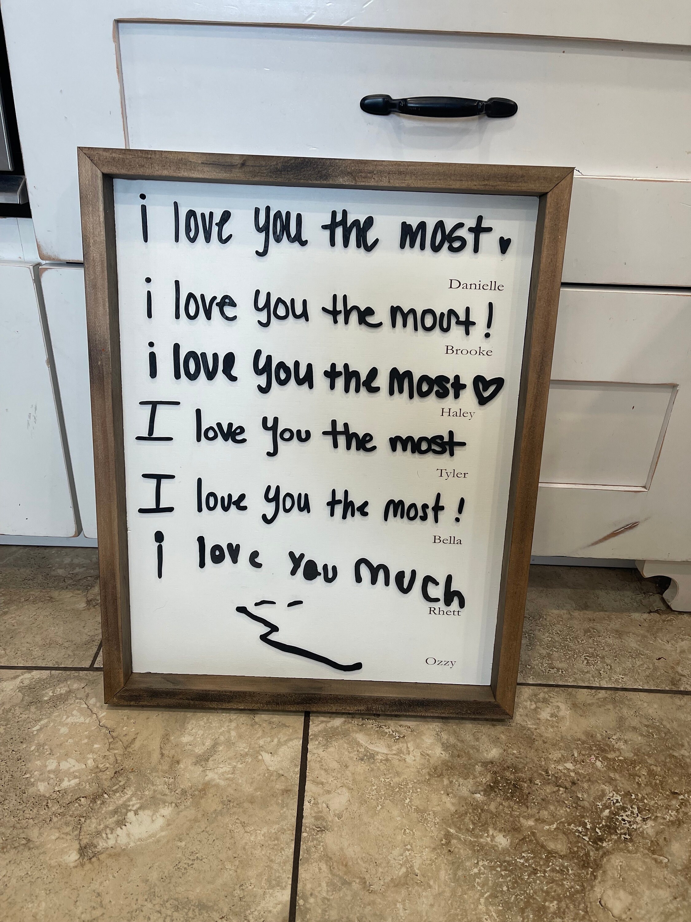 I Love You Handwriting Sign. 3D Handwriting Sign. Personalized ...