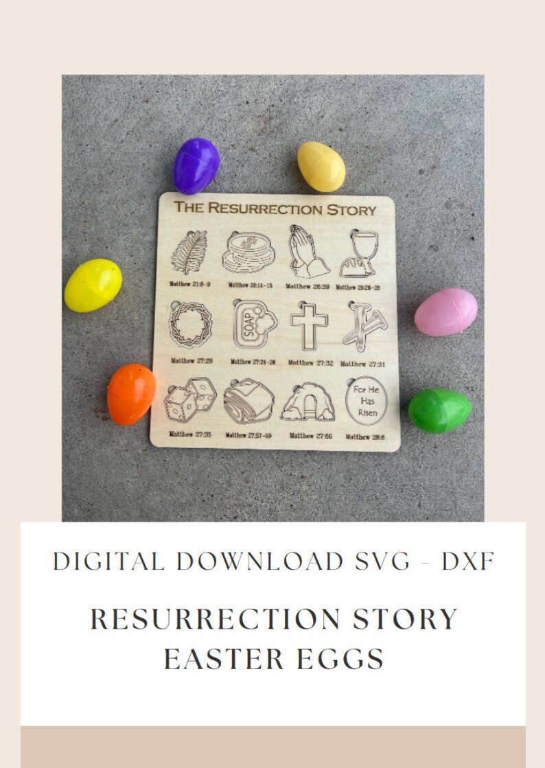 Digital File Resurrection Puzzle. Easter Cut File. Easter Story Digital ...