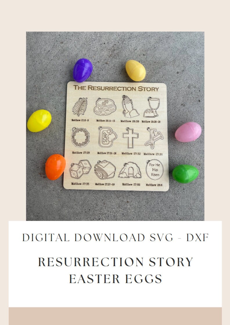 Digital File Resurrection Puzzle. Easter Cut File. Easter Story Digital ...