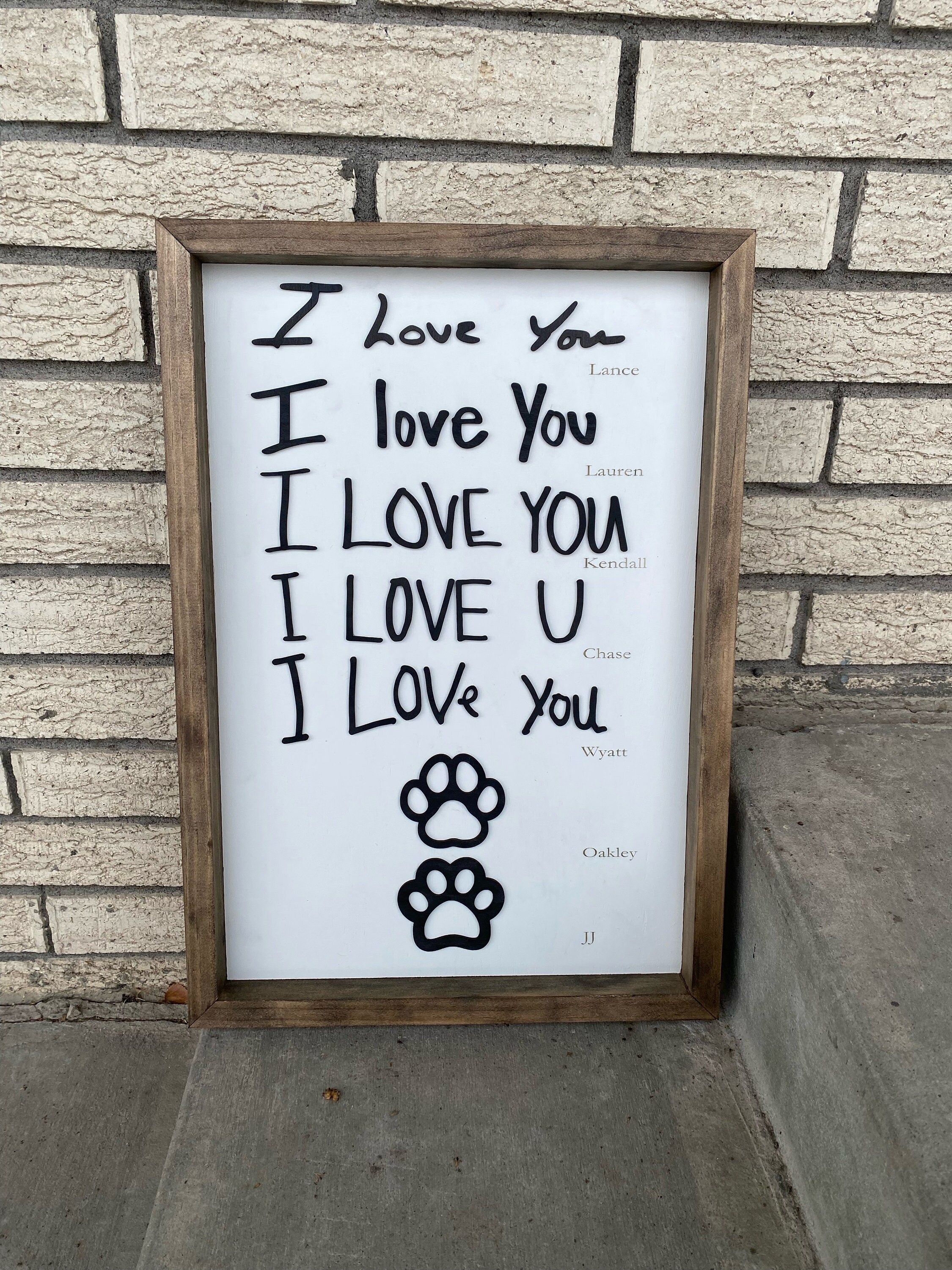 I Love You Handwriting Sign. 3D Handwriting Sign. Personalized ...