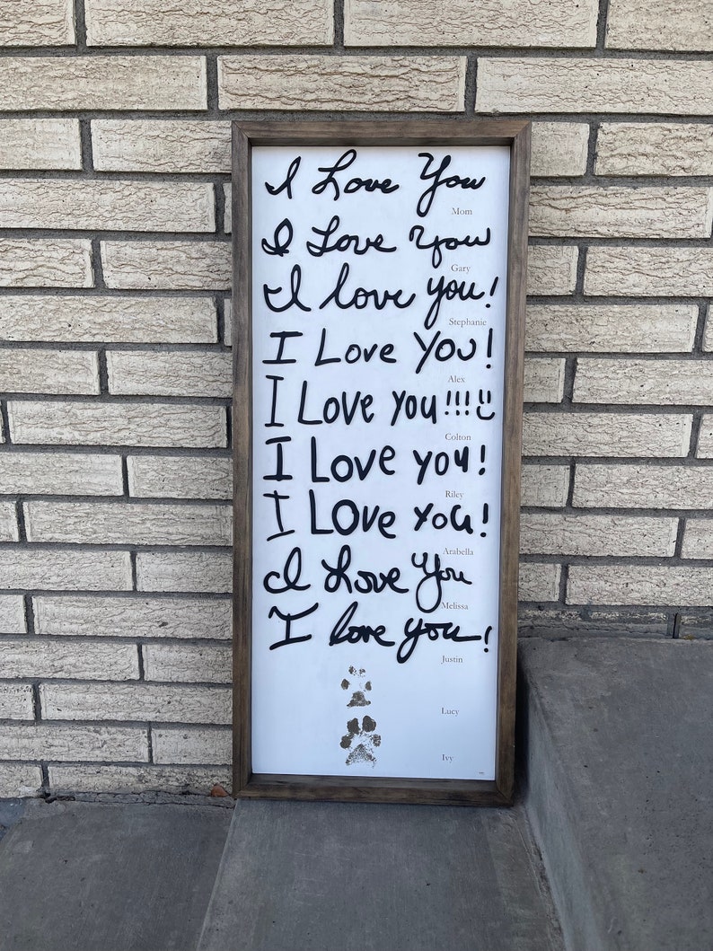 I Love You Handwriting Sign. 3D Handwriting Sign. Personalized ...