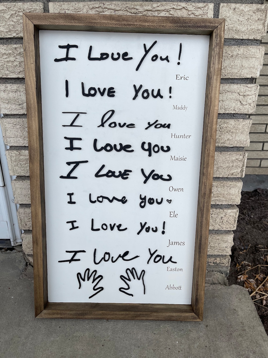 I Love You Handwriting Sign. 3D Handwriting Sign. Personalized ...