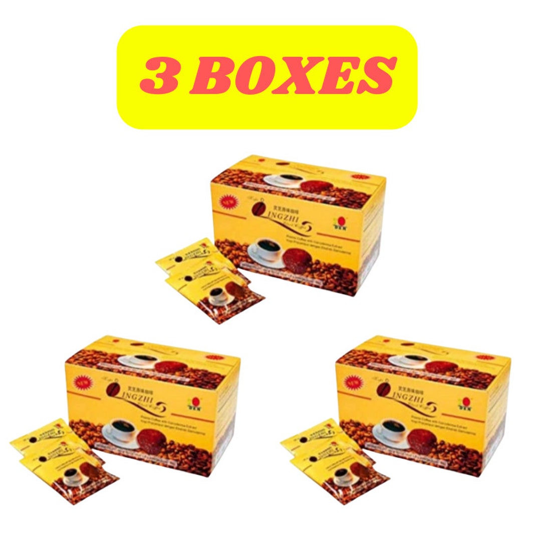 3 Boxes DXN Lingzhi Gano Black Coffee 2 in 1 Instant Cafe With Sugar - Etsy