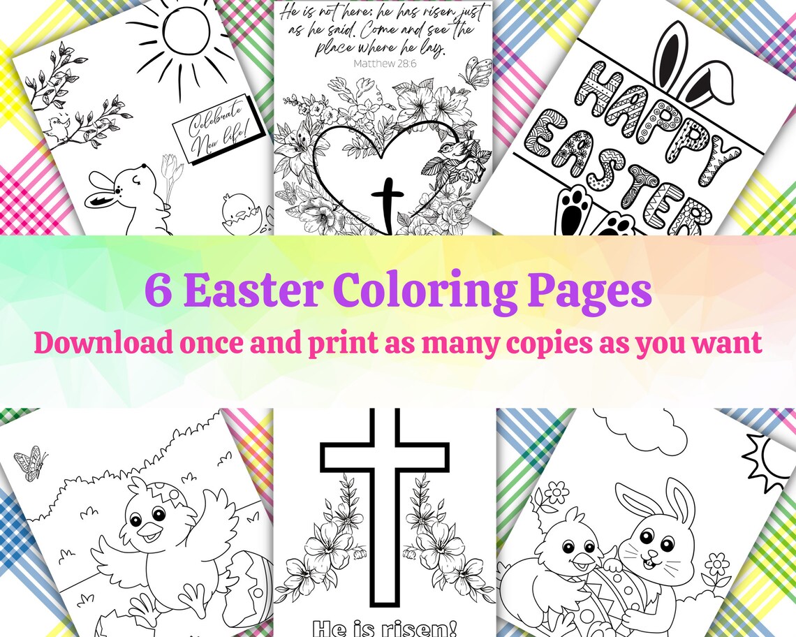 Easter Coloring Pages - Etsy