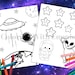 Printable Space Coloring Pages - Etsy
