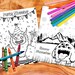Monster Coloring Pages - Etsy