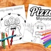 Monster Coloring Pages - Etsy