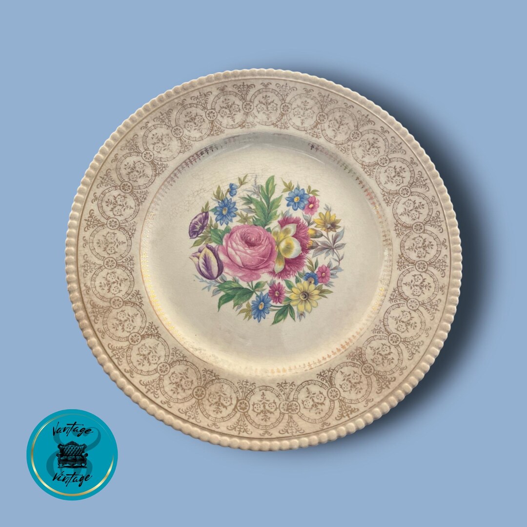 Vintage Dinner Plate, Fondeville, Ambassador Ware, Made in England ...