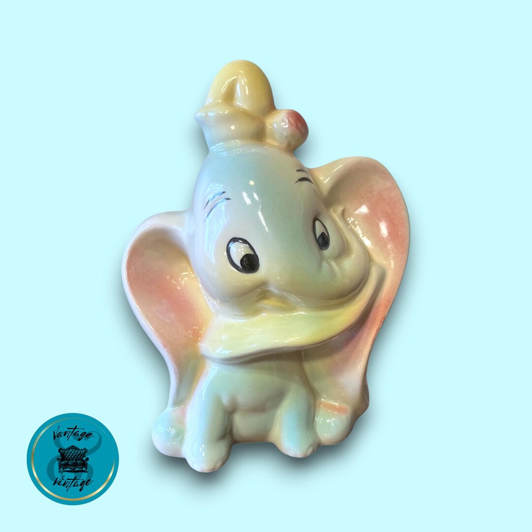 Dumbo Ceramic Coin Bank, Vintage Disney Figurines, Nursey Decor, Walt ...
