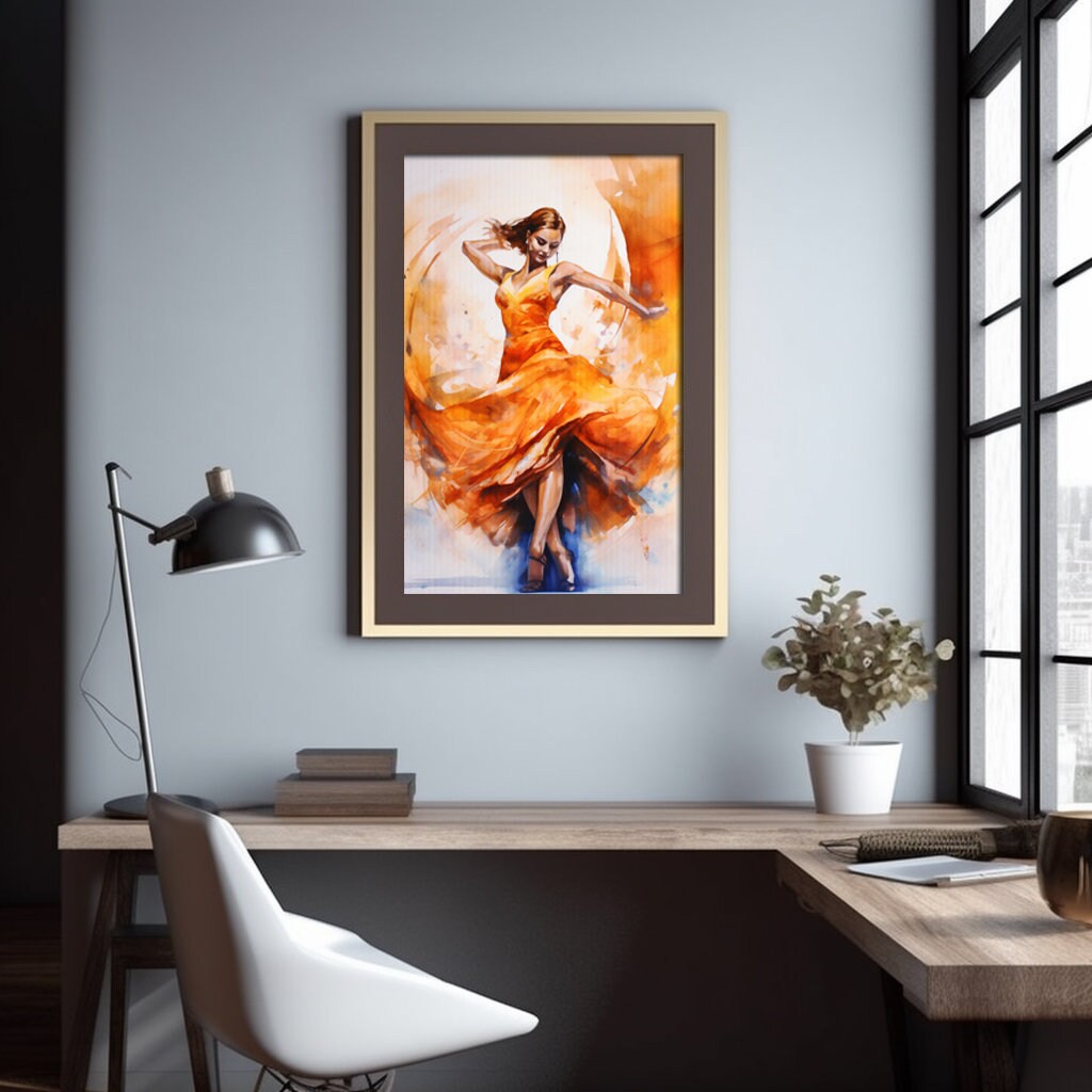 Watercolor Salsa Dance Print, Latin Dance, Original One of A Kind Art ...