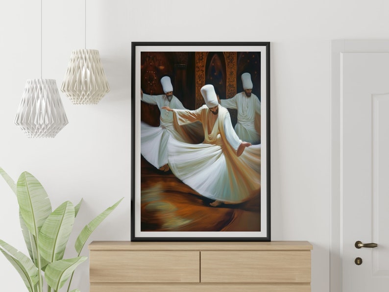 Whirling Dervish Wall Art Download Print, Mevlana Art, Printable Sufi Poster of Dervish Dance ...