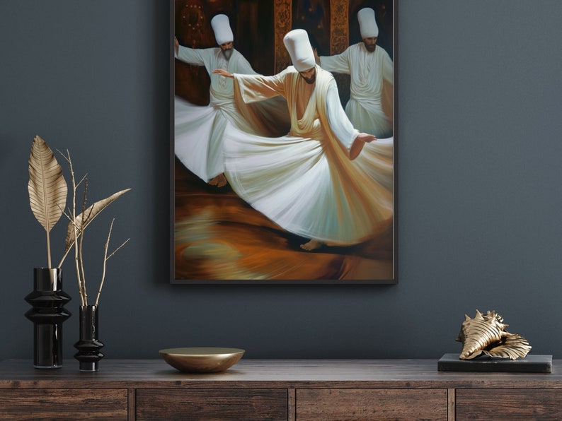 Whirling Dervish Wall Art Download Print, Mevlana Art, Printable Sufi ...