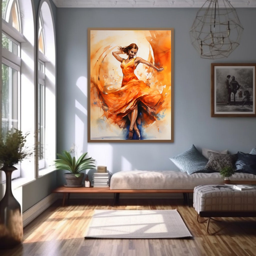 Watercolor Salsa Dance Print, Latin Dance, Original One of A Kind Art ...