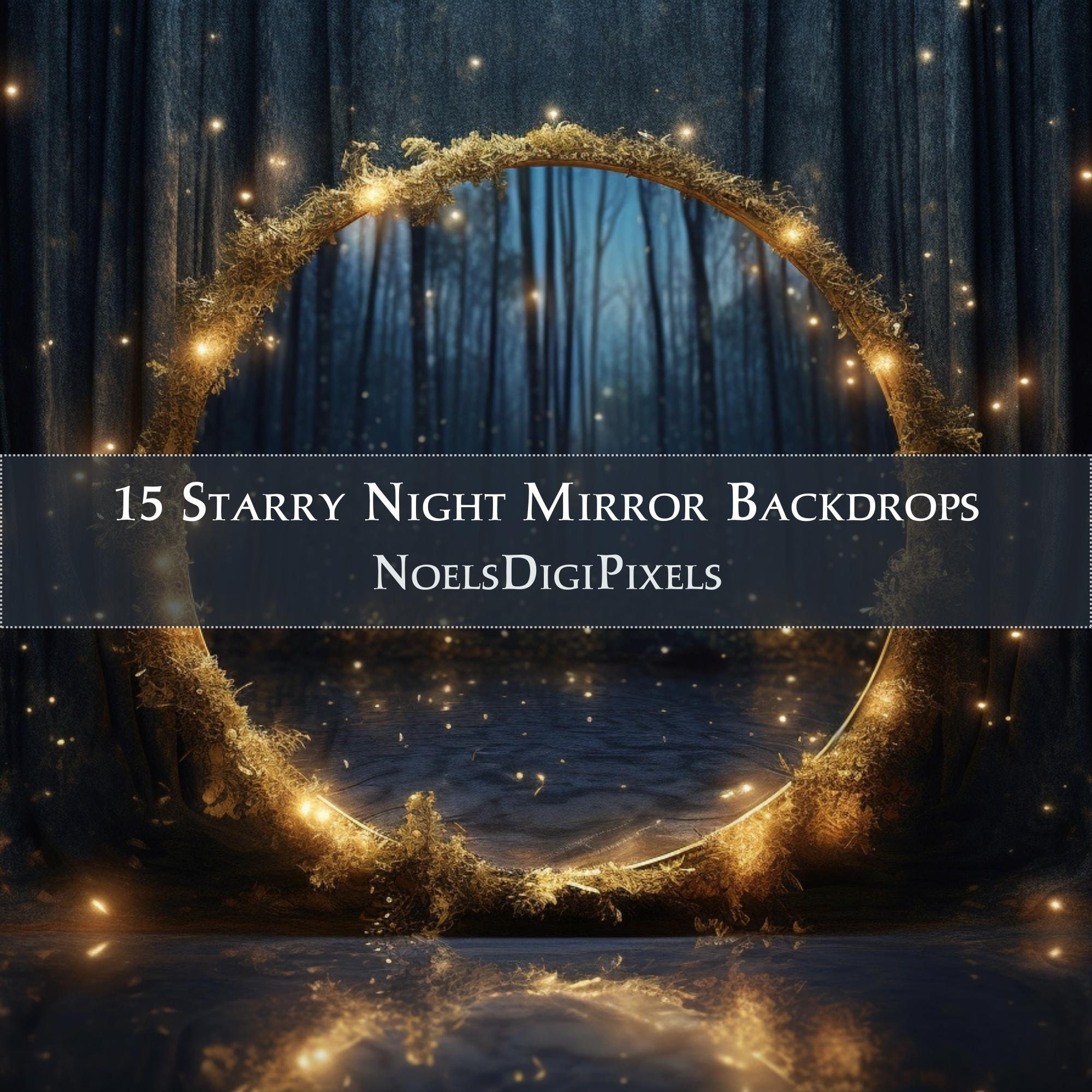 15 Starry Night Mirror Backdrops, Maternity Backgrounds - Etsy