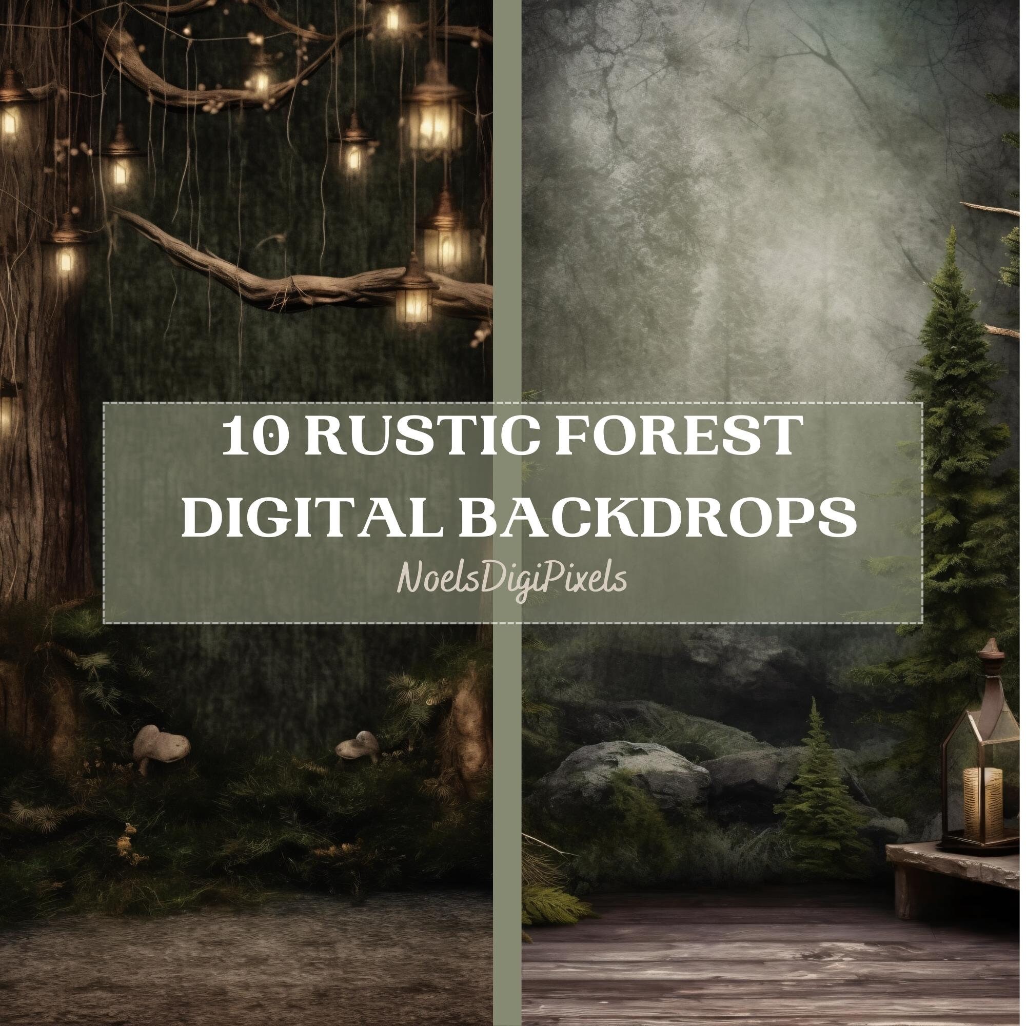 Rustic Forest Digital Backdrops, Maternity, Newborn, Birthday, Dance ...