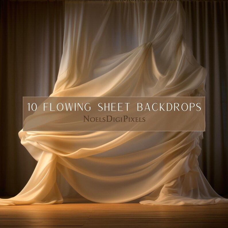 10 Flowing Sheet Backdrops, Digital Background Bundle, Maternity, Dance ...