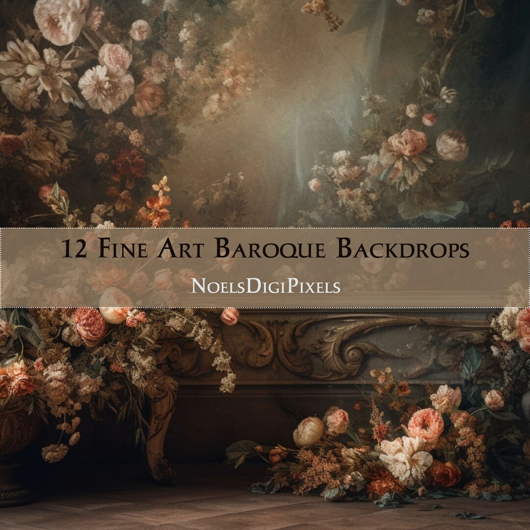 12 Fine Art Baroque Backdrops Maternity Overlay Newborn Backgrounds ...