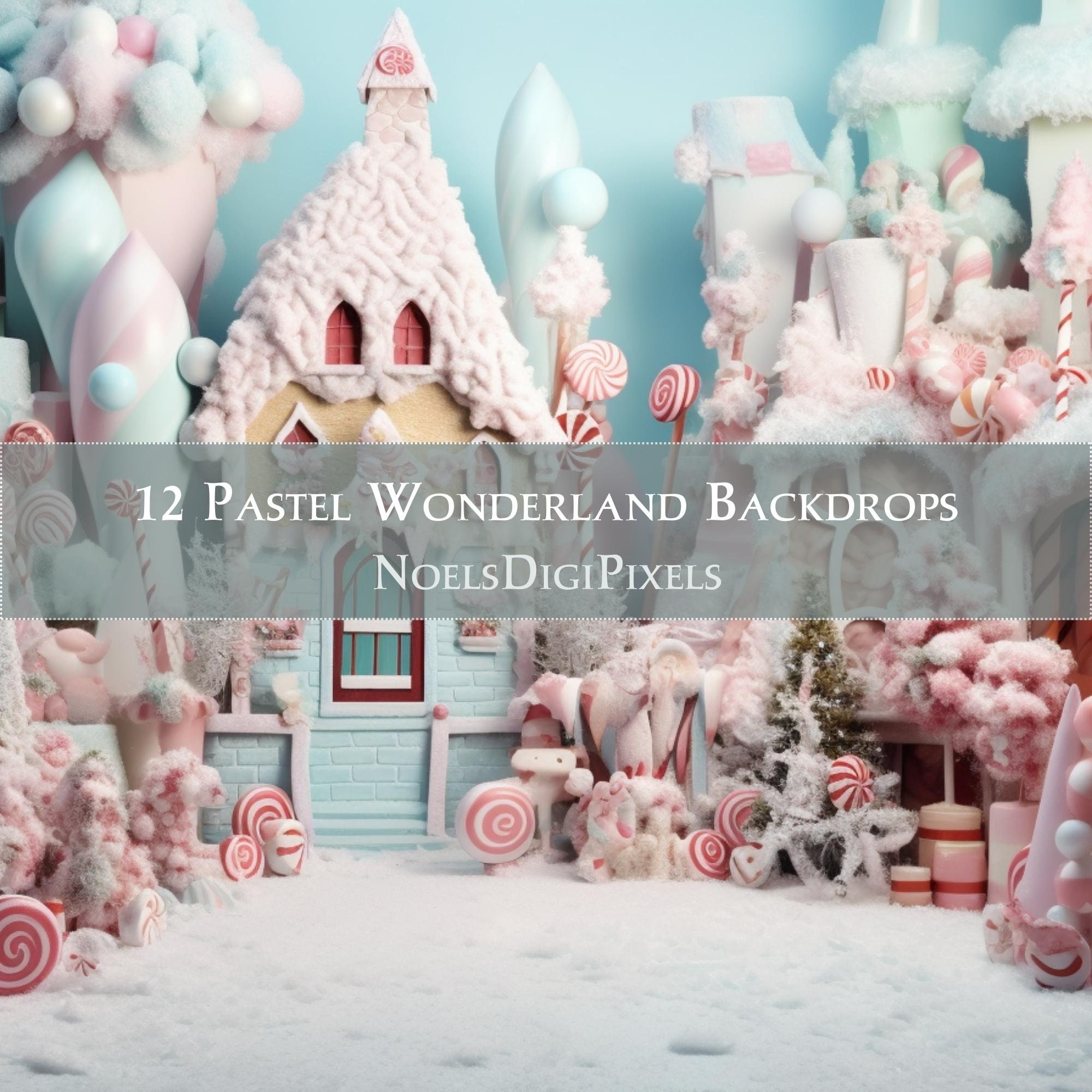 12 Pastel Wonderland Backdrops for Maternity Photos Digital Backgrounds ...