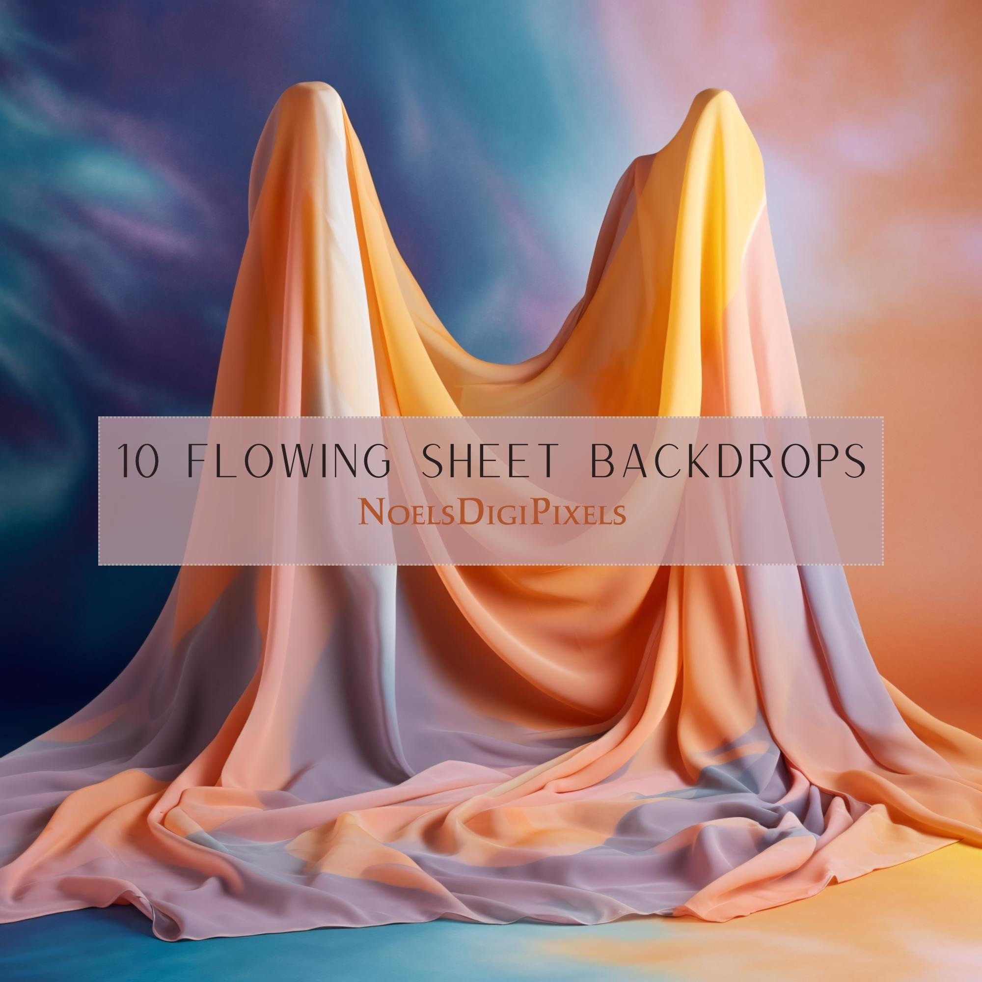 10 Flowing Sheet Backdrops, Digital Background Bundle, Maternity, Dance ...