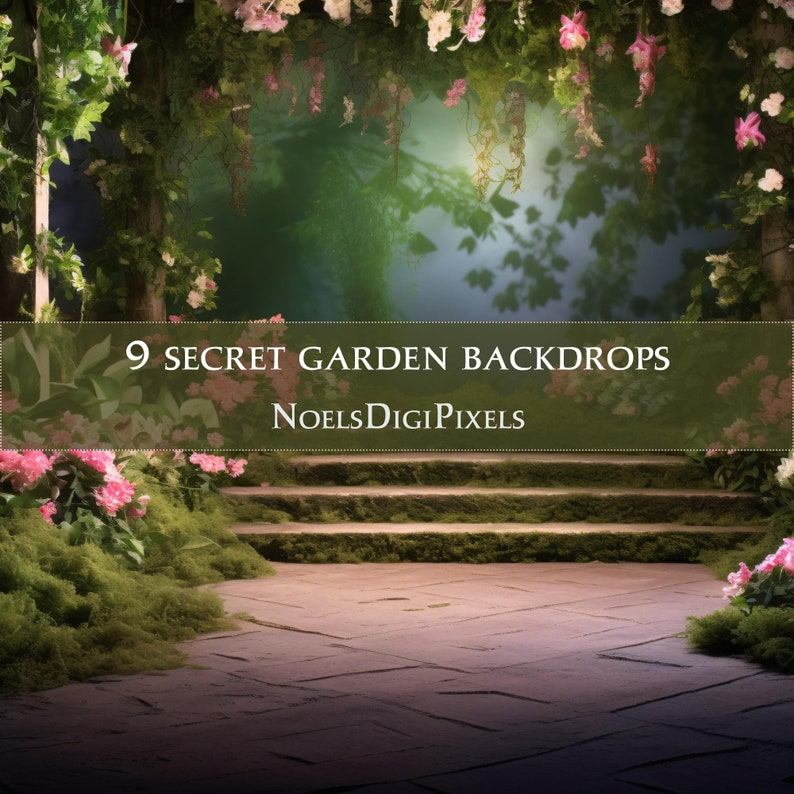 Beautiful Garden Digital Backdrops Maternity Photography - Etsy